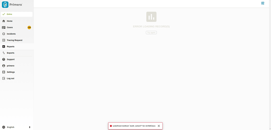 Unable to reports. System displays an error message: undefined method ... Unable to reports. System displays an error message: undefined method ...