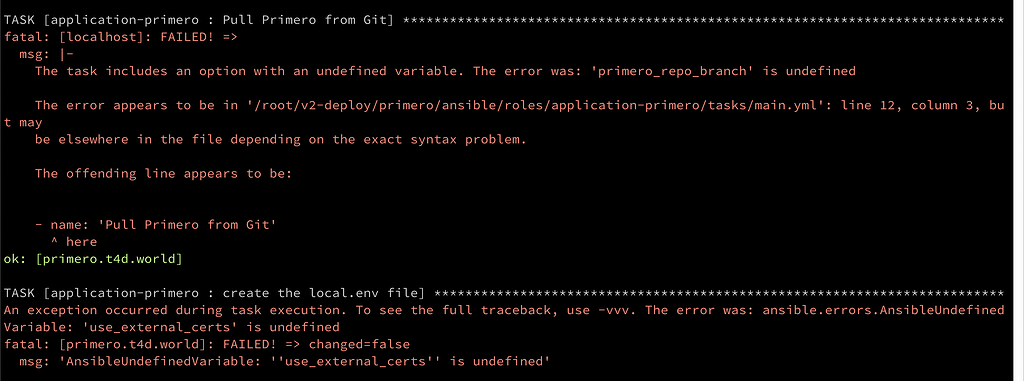 Error In Installation Primero Ims Primero Community